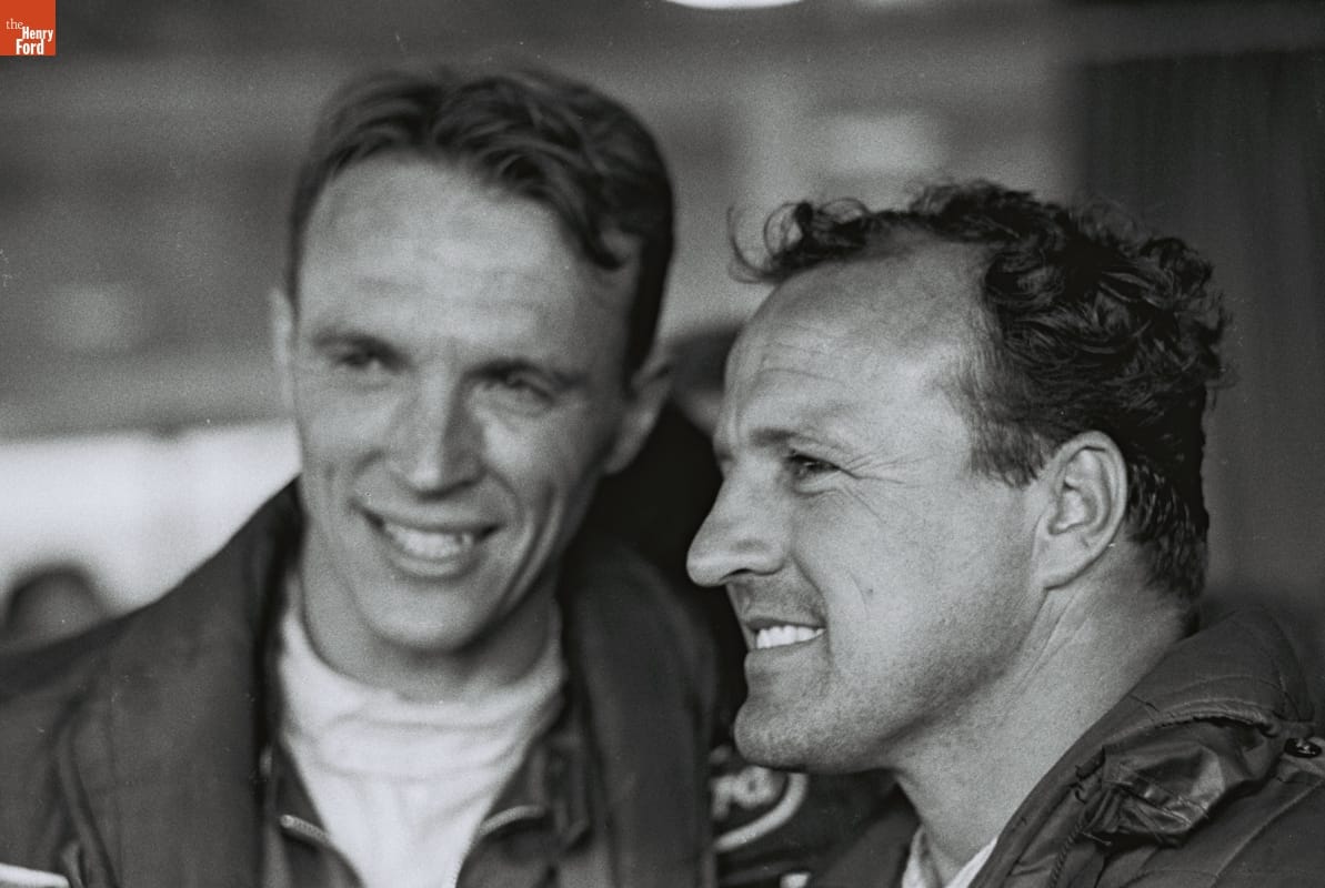 Dan Gurney and A. J. Foyt Celebrating Victory at the 24 Heures du Mans ...