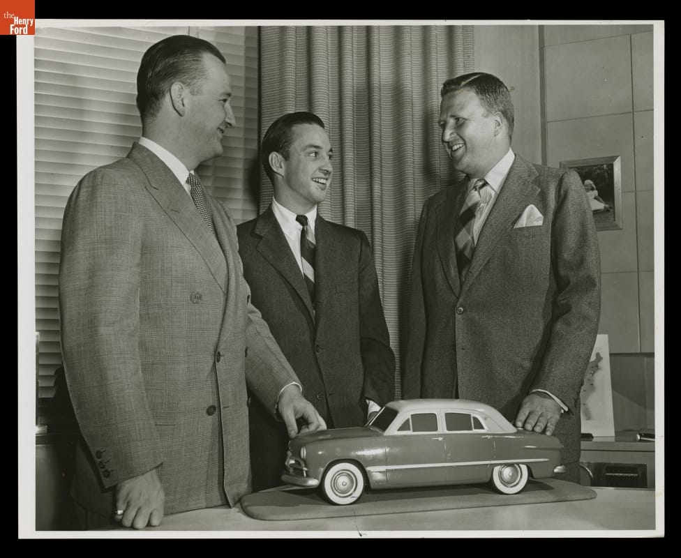 Benson Ford, William Clay Ford, and Henry Ford II, March 1949