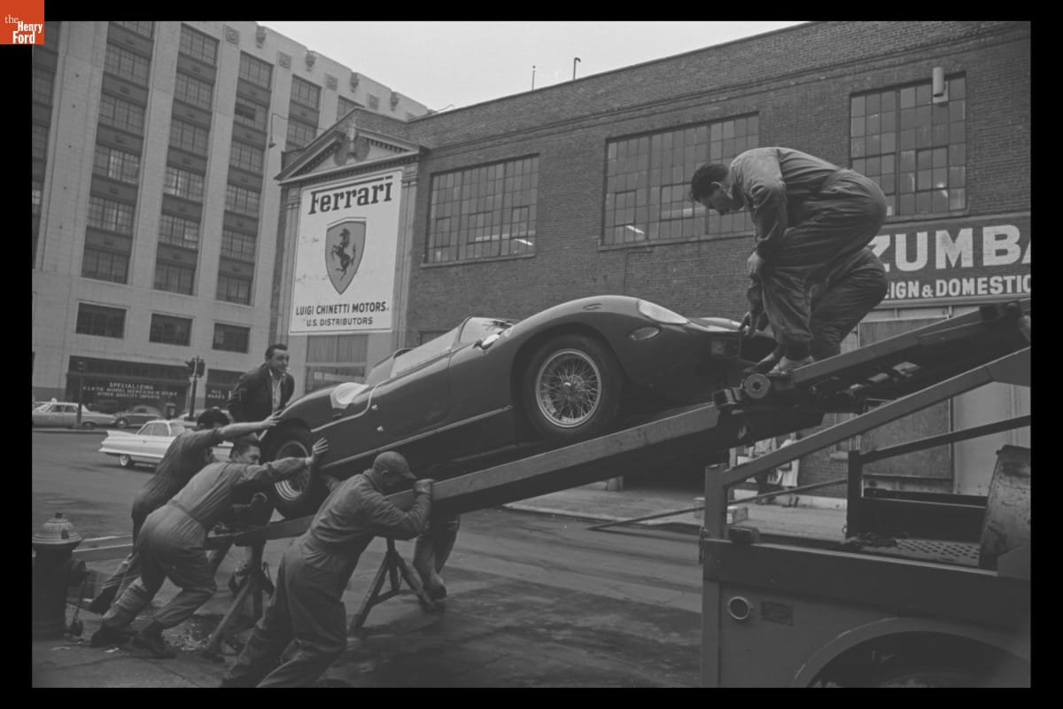 Ferrari Race Cars at Luigi Chinetti Motors, New York, before 12 Hours ...