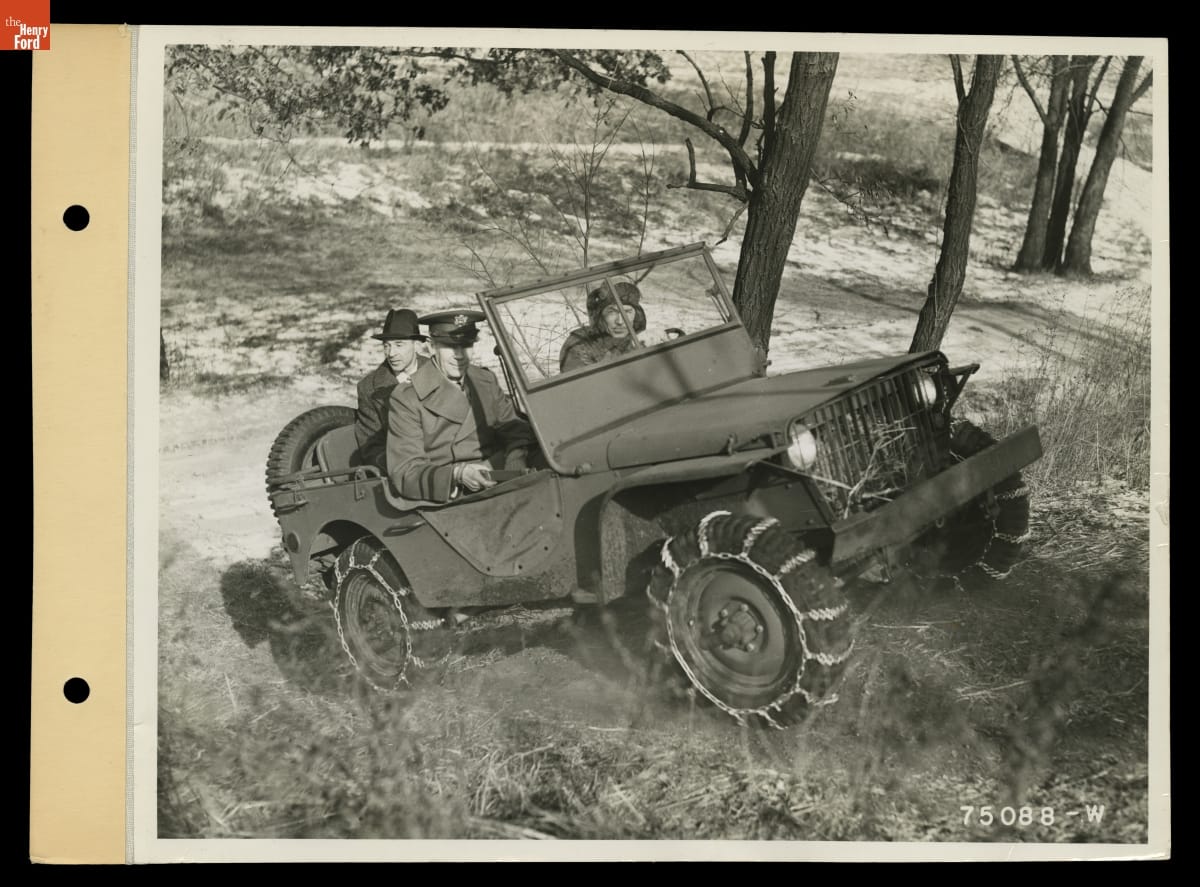 Edsel Ford and General Charles H. Bonesteel Testing the Ford GP ...