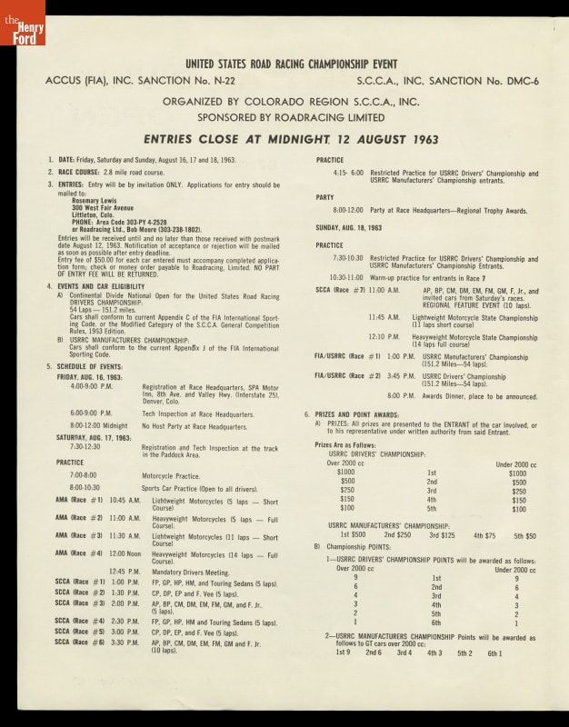 Entry Form for First Continental Divide National Open, Castle Rock ...