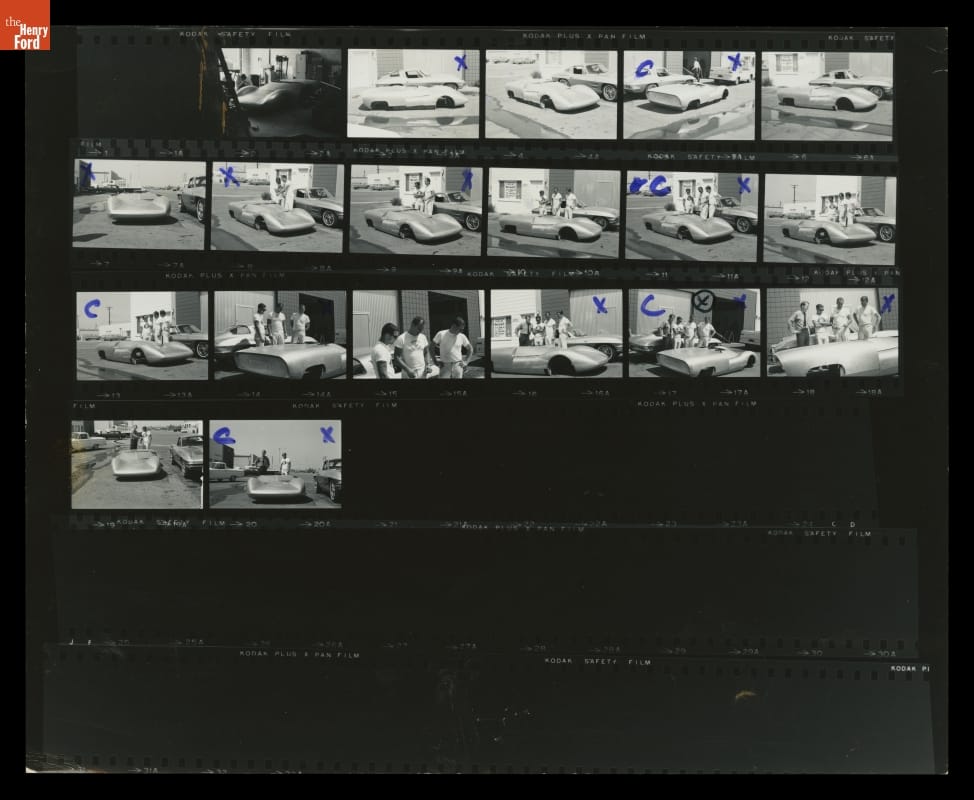 Contact Sheet, Lang-Cooper Race Car Body at Don Edmunds Shop, Santa Ana ...