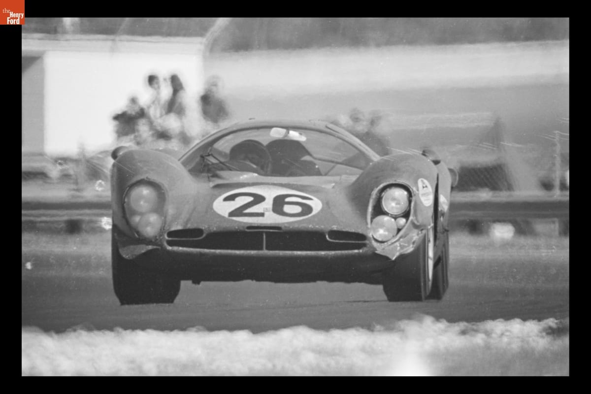 Ferrari 412 P Driven by Pedro Rodriguez and Jean Guichet at the Daytona ...