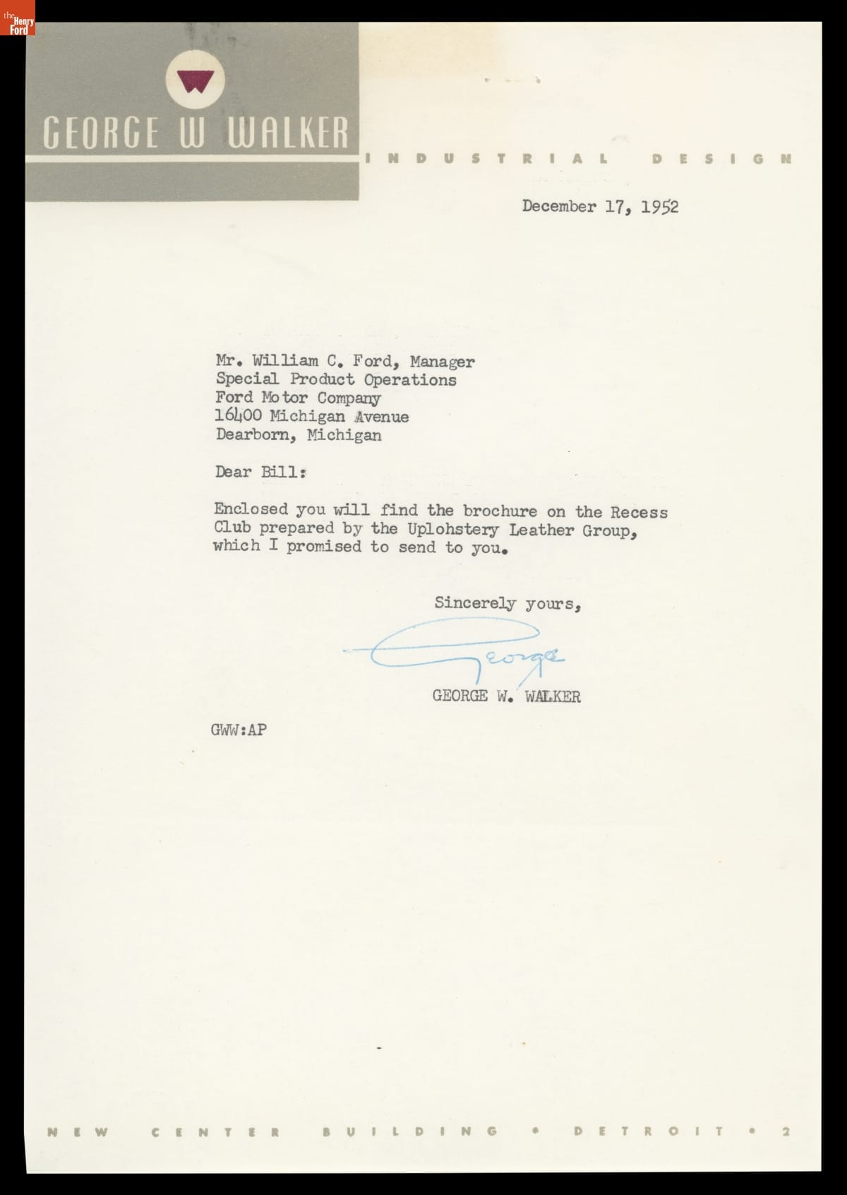 Brochure, "This Happy Place...This Sweet Recess," George W. Walker ...