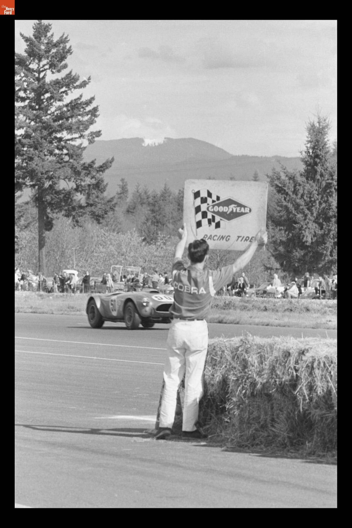 Ken Miles Driving Shelby Cobra in the USRRC Kent GT Race, May 10, 1964