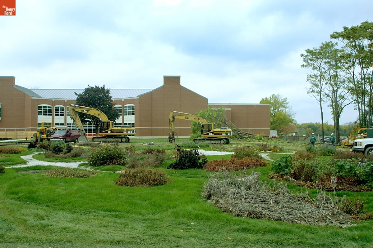 Josephine F. Ford Plaza Construction during the Greenfield Village ...