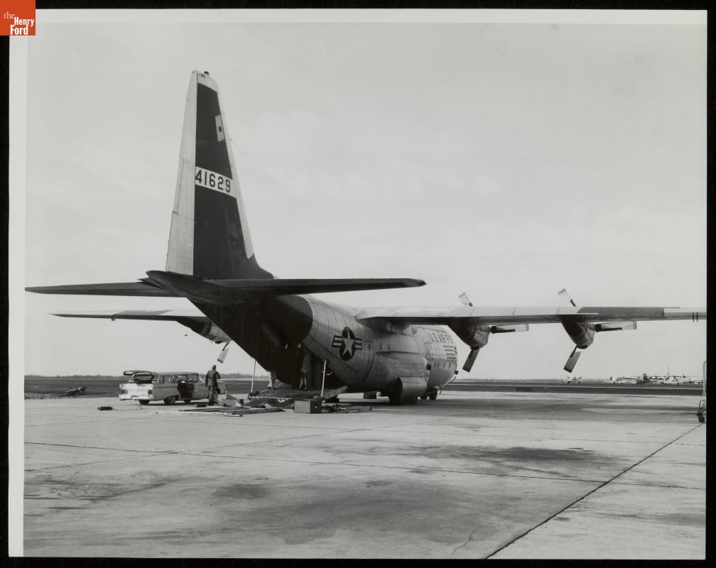 Modifying Ramp on C-130 Hercules Transport Plane to Load Presidential ...