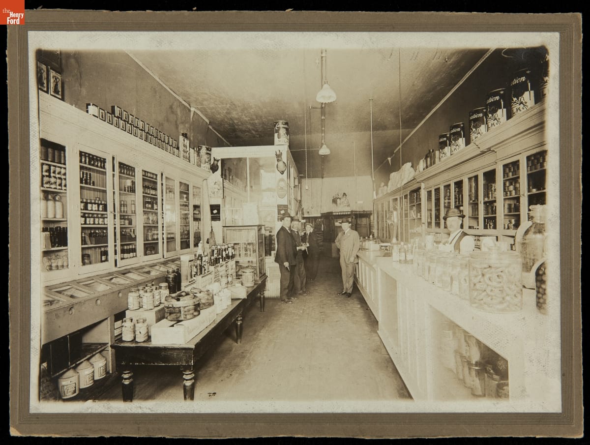 Men Standing inside Rensch Bros. Store, circa 1915