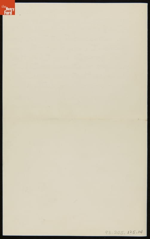 Letter to John Burroughs from Harold Rosecrans, a Student Thanking Him ...
