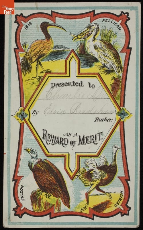 School Reward of Merit Given by Eloise Bradshaw, 1875-1900