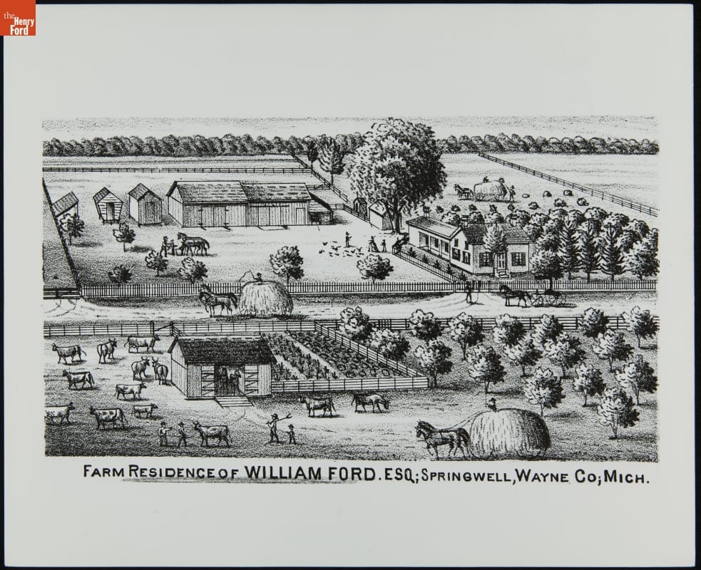 "Farm Residence of William Ford," from the 1876 Atlas of Wayne County ...