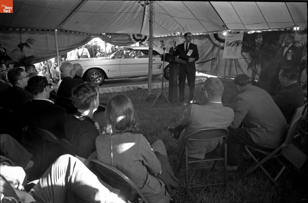 Press Conference Introducing the Ford Mustang II Before the Grand Prix ...