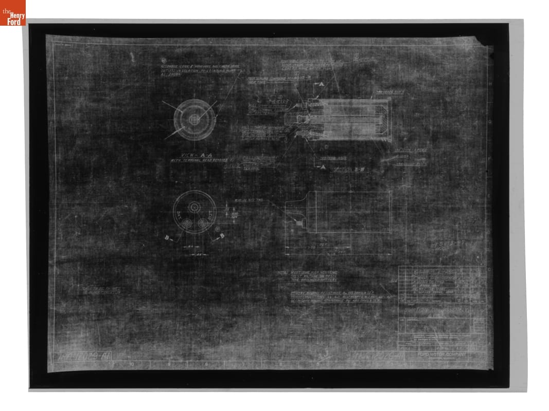 Drawing, "Ignition Coil Assembly6 Volt," Ford Automobile, October 13, 1947