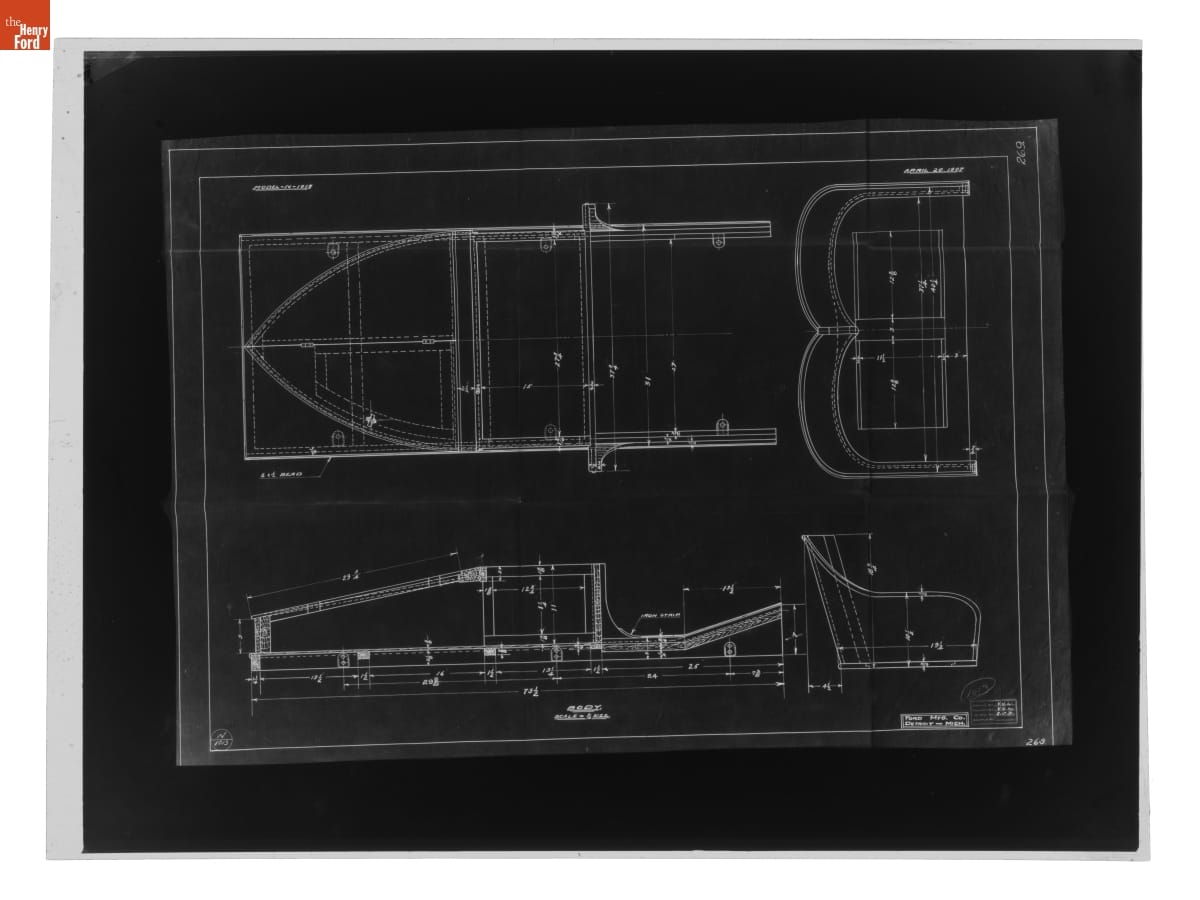Drawing, "Body," Ford Model N, April 20, 1907