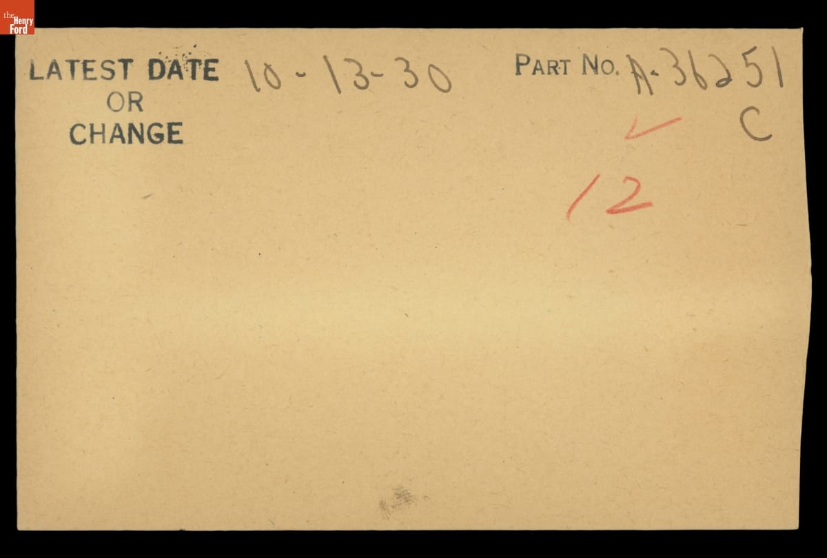 Drawing, "5/8 Welt Assembly," Ford Model A, October 13, 1930