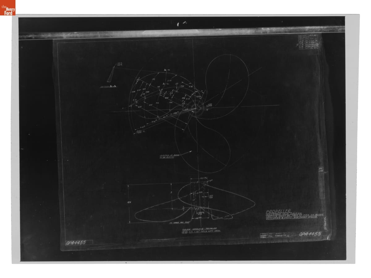 Drawing, "Propeller," Ford GPA, March 30, 1943
