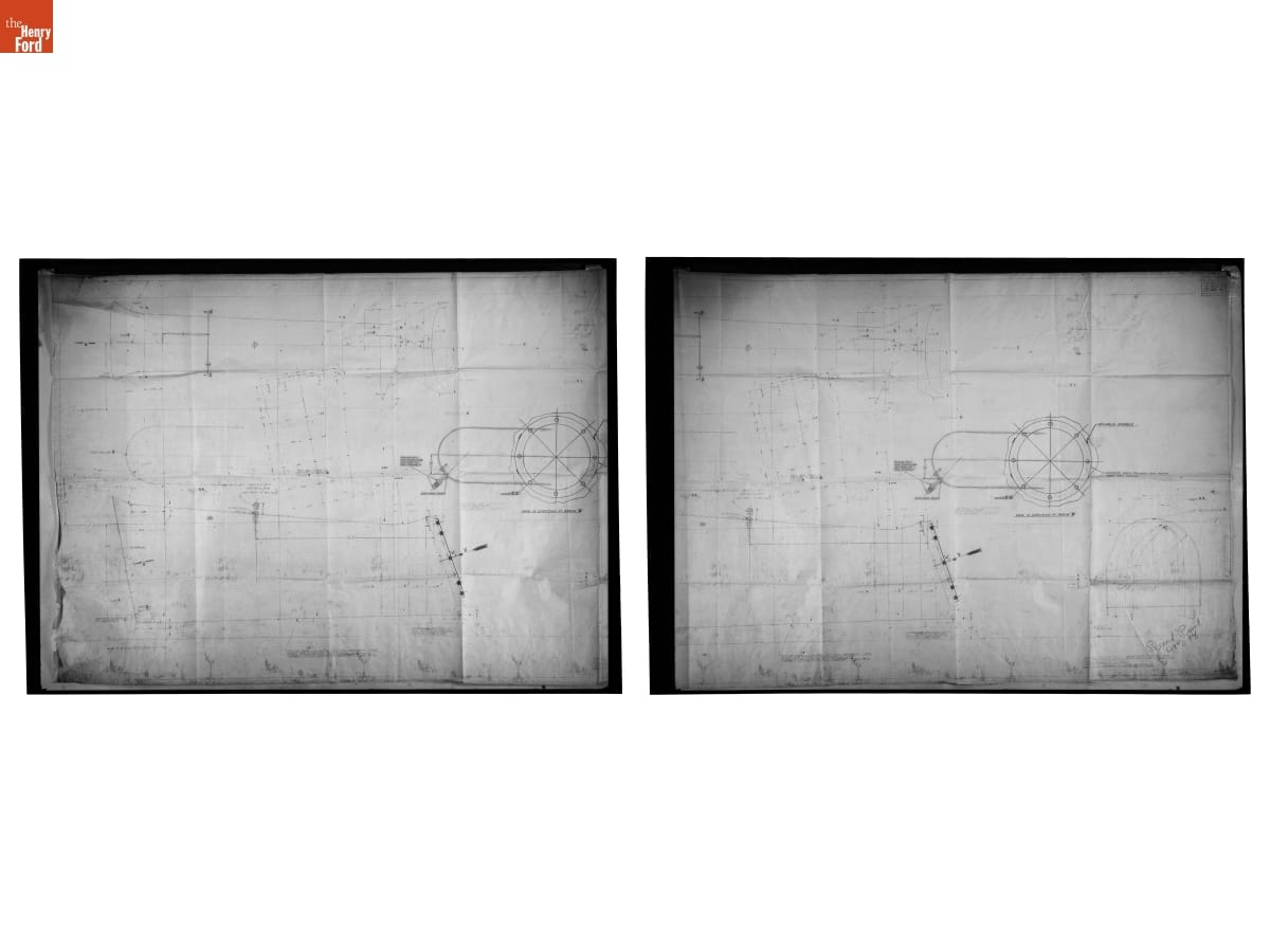 Drawing, "Panel Assy. Hull Bottom Front Axle Transmission Tunnel," Ford ...