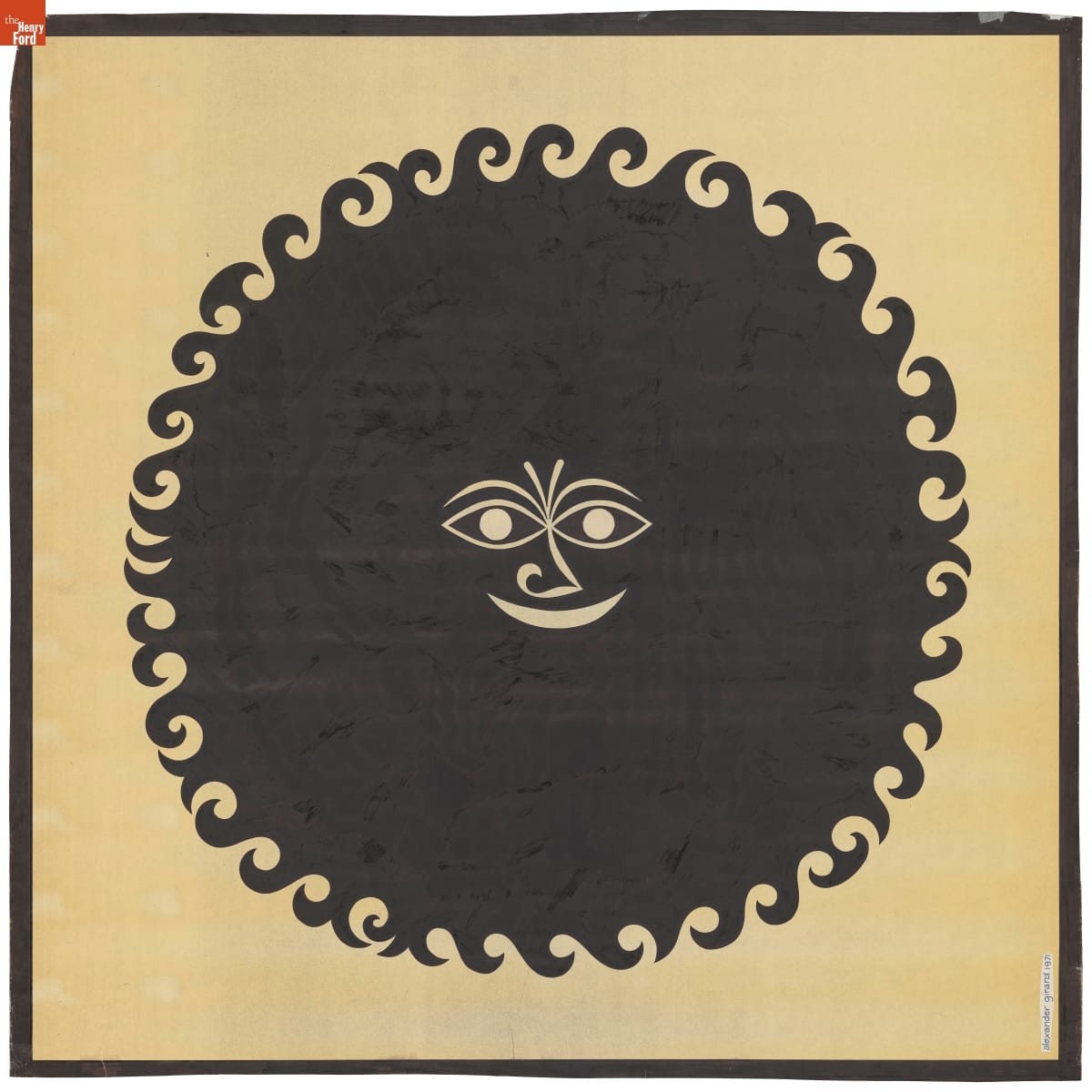 "Old Sun," Design Drawing by Alexander Girard for Herman Miller, 1971